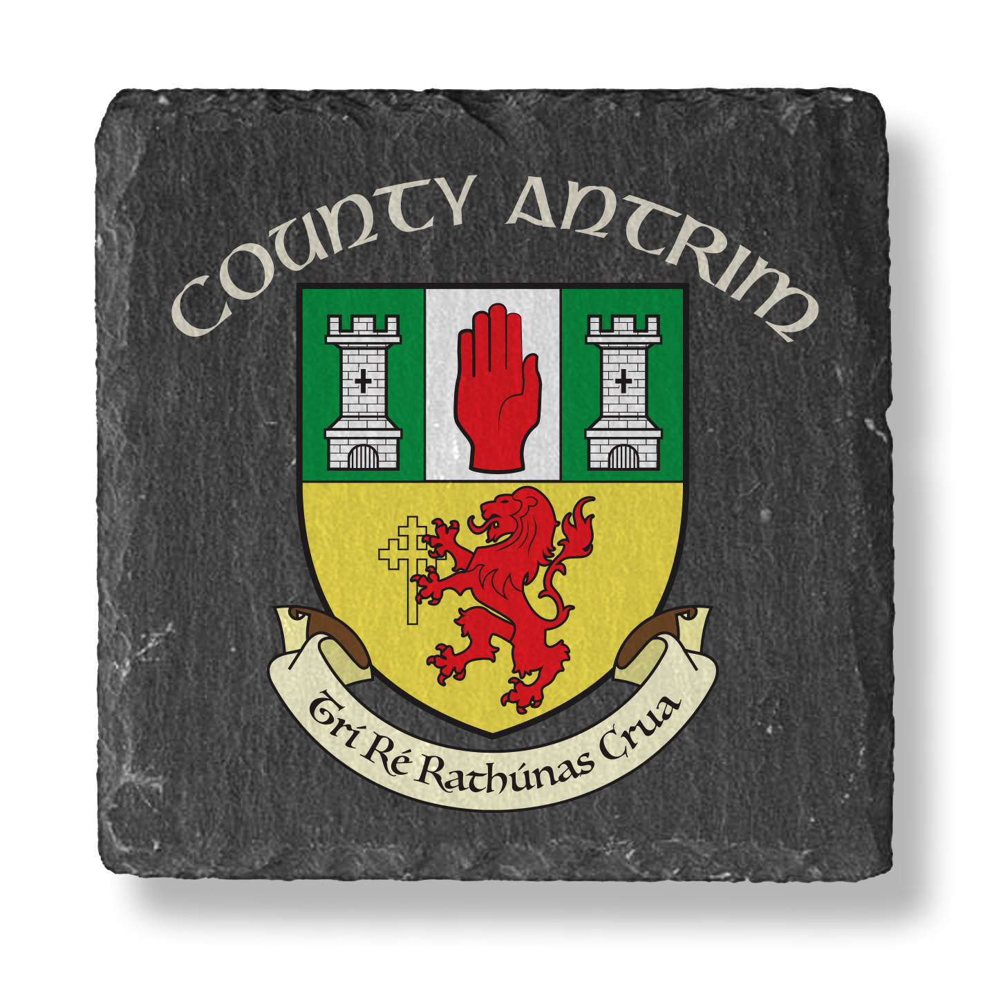 County Antrim 4" x 4" Coaster - Signs Of Ireland
